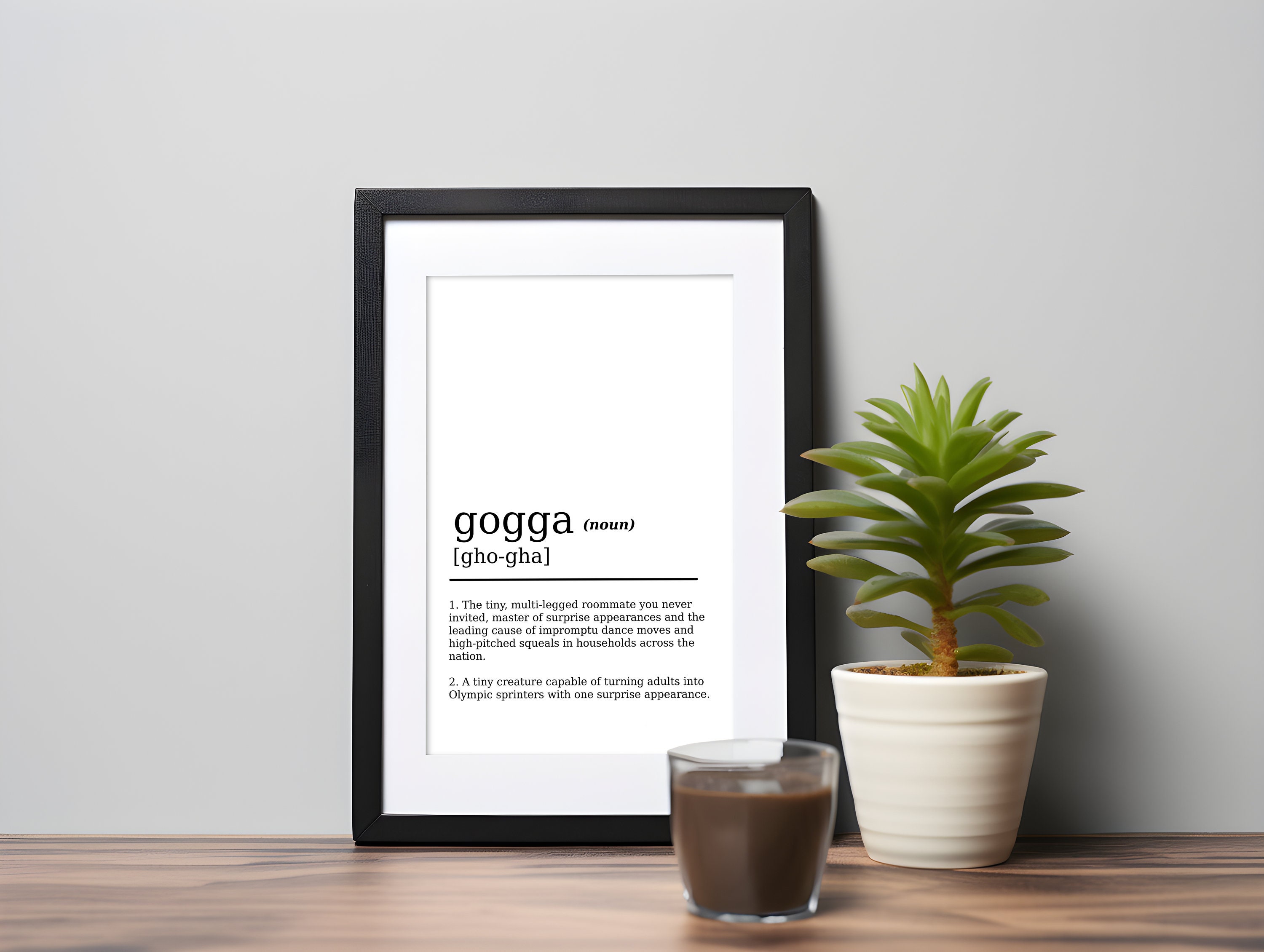 Funny Gogga Definition Print South African Wall Art Dictionary ...