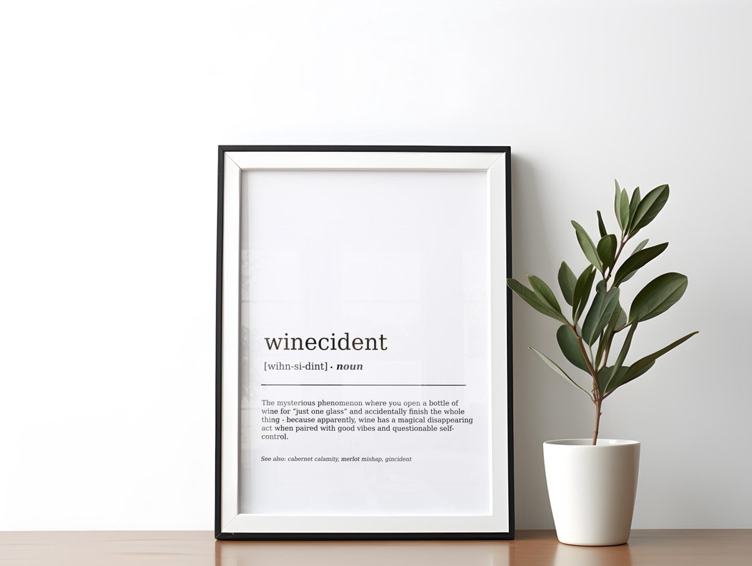 Funny Wine Definition Print DIGITAL DOWNLOAD Bar Art Dictionary ...