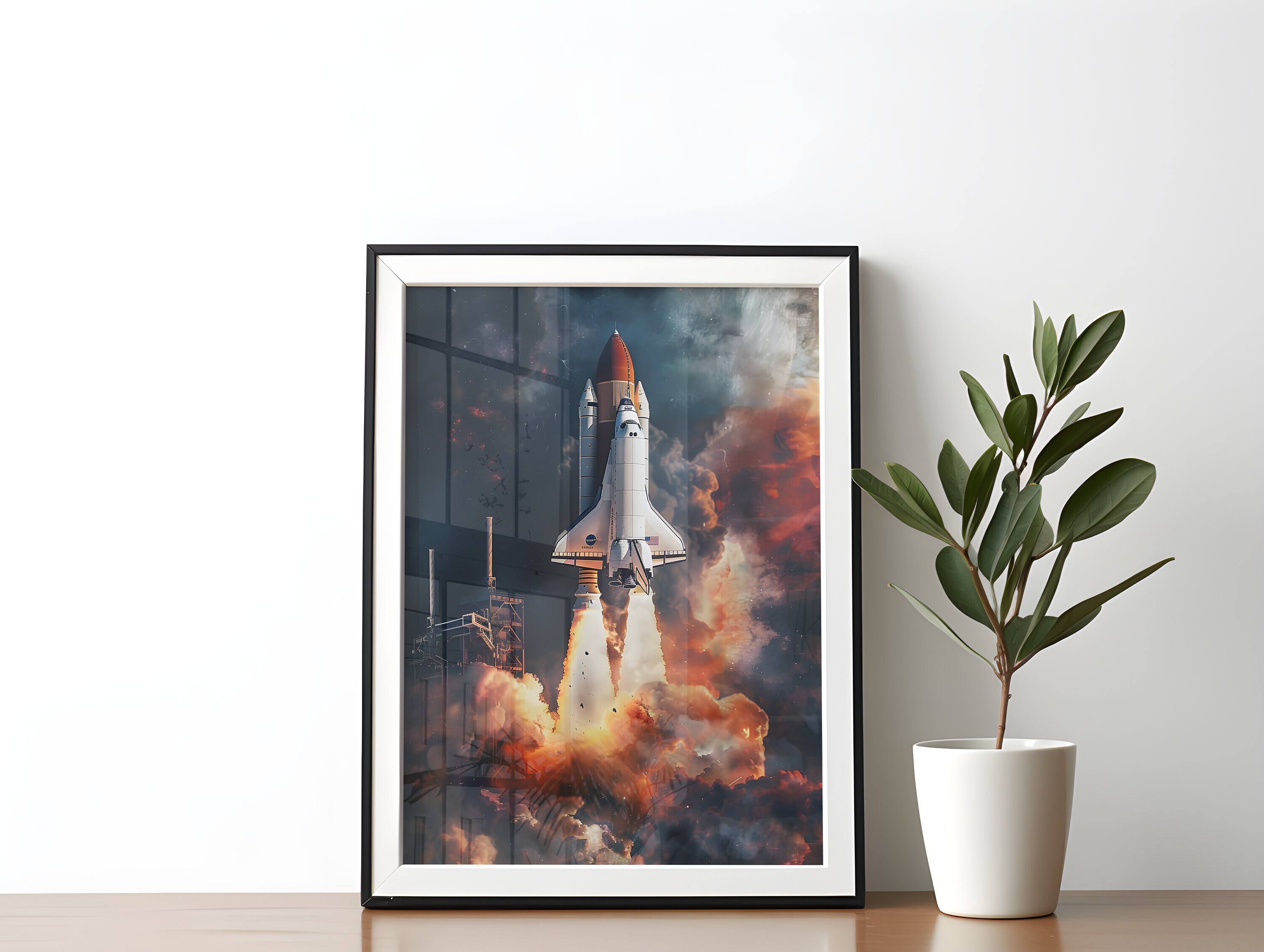 Rocket Launch Poster DIGITAL DOWNLOAD Space Shuttle Launch Printable ...