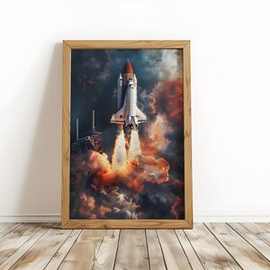 Rocket Launch Poster DIGITAL DOWNLOAD Space Shuttle Launch Printable ...