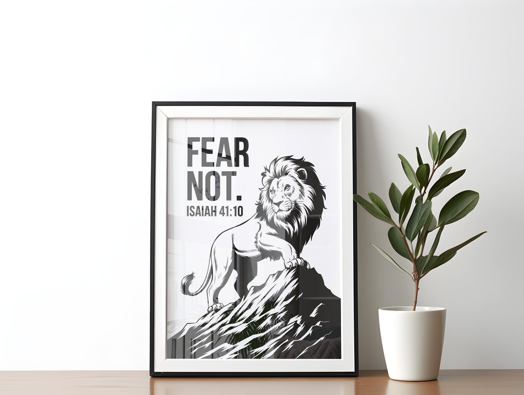 Christian Fear Not Print Christian Wall Art Bible Verse Poster ...