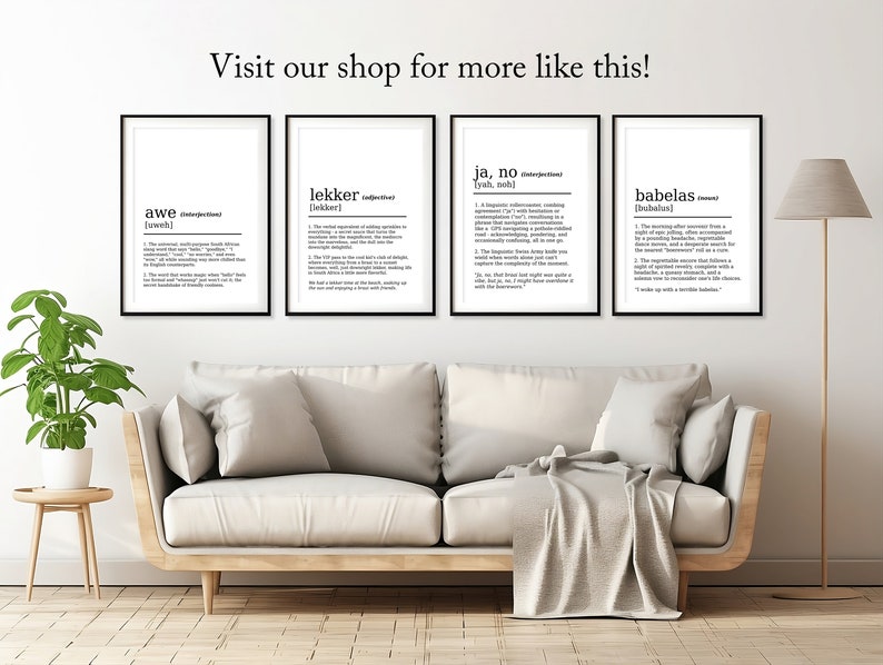 Jol Funny Dictionary Definition Wall Art South African Slang South ...