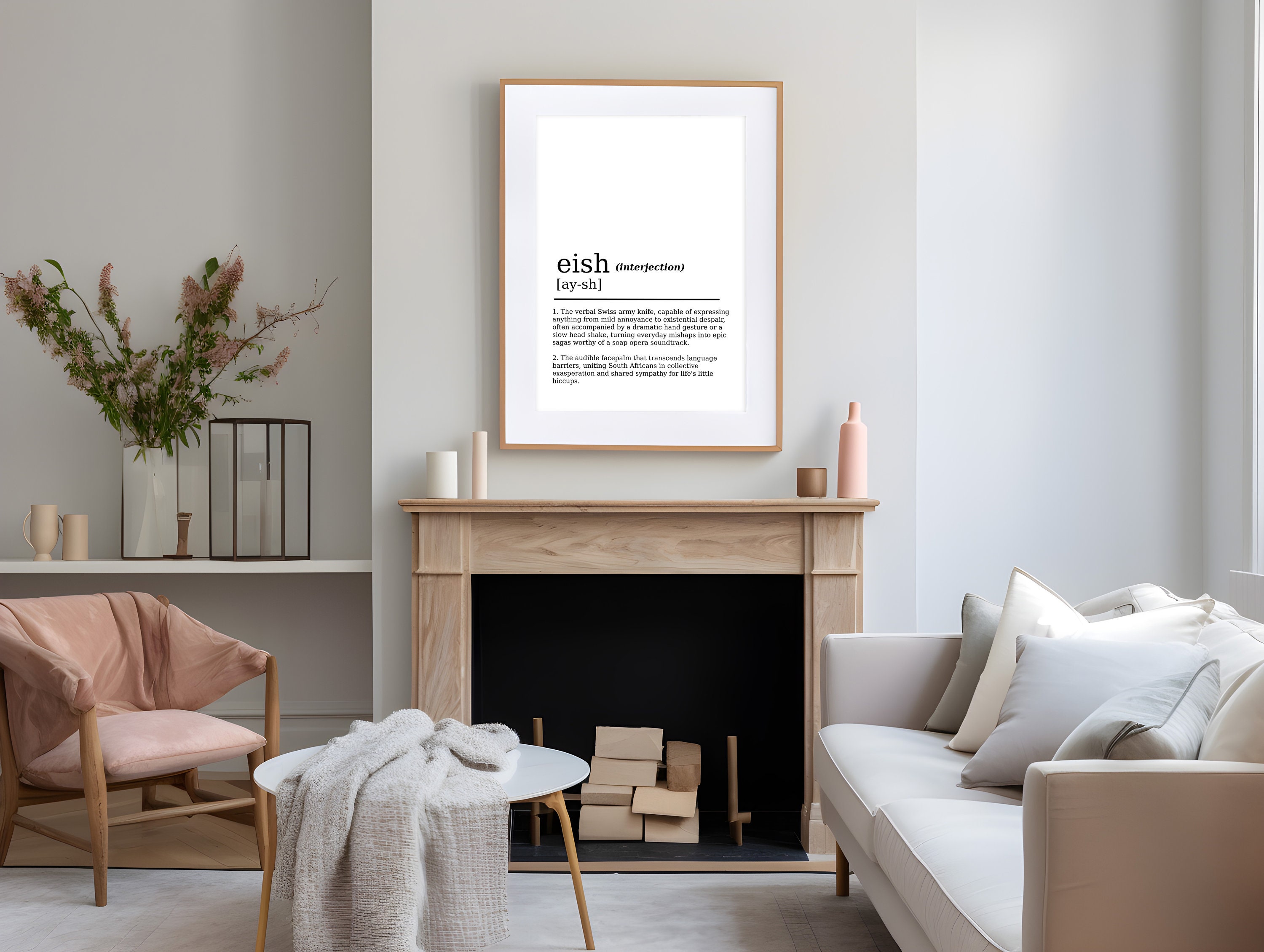 Funny Eish Definition South African Definition Wall Art South African ...