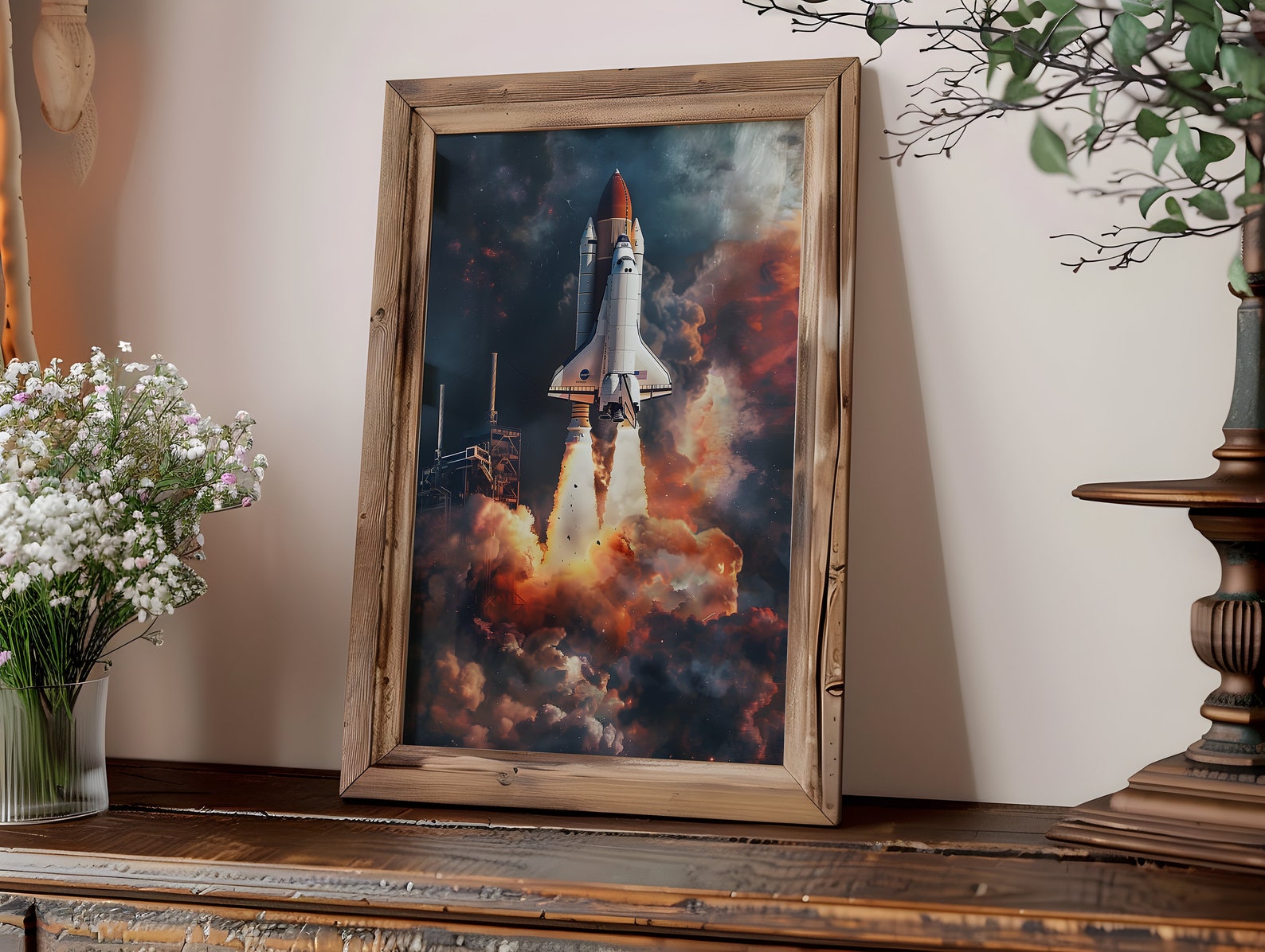 Rocket Launch Poster DIGITAL DOWNLOAD Space Shuttle Launch Printable ...