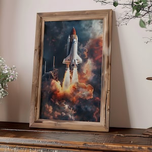 Rocket Launch Poster DIGITAL DOWNLOAD Space Shuttle Launch Printable ...
