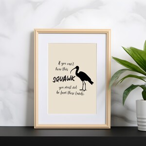Funny Bird Poster South African Wall Art Hadeda Ibis Poster South ...
