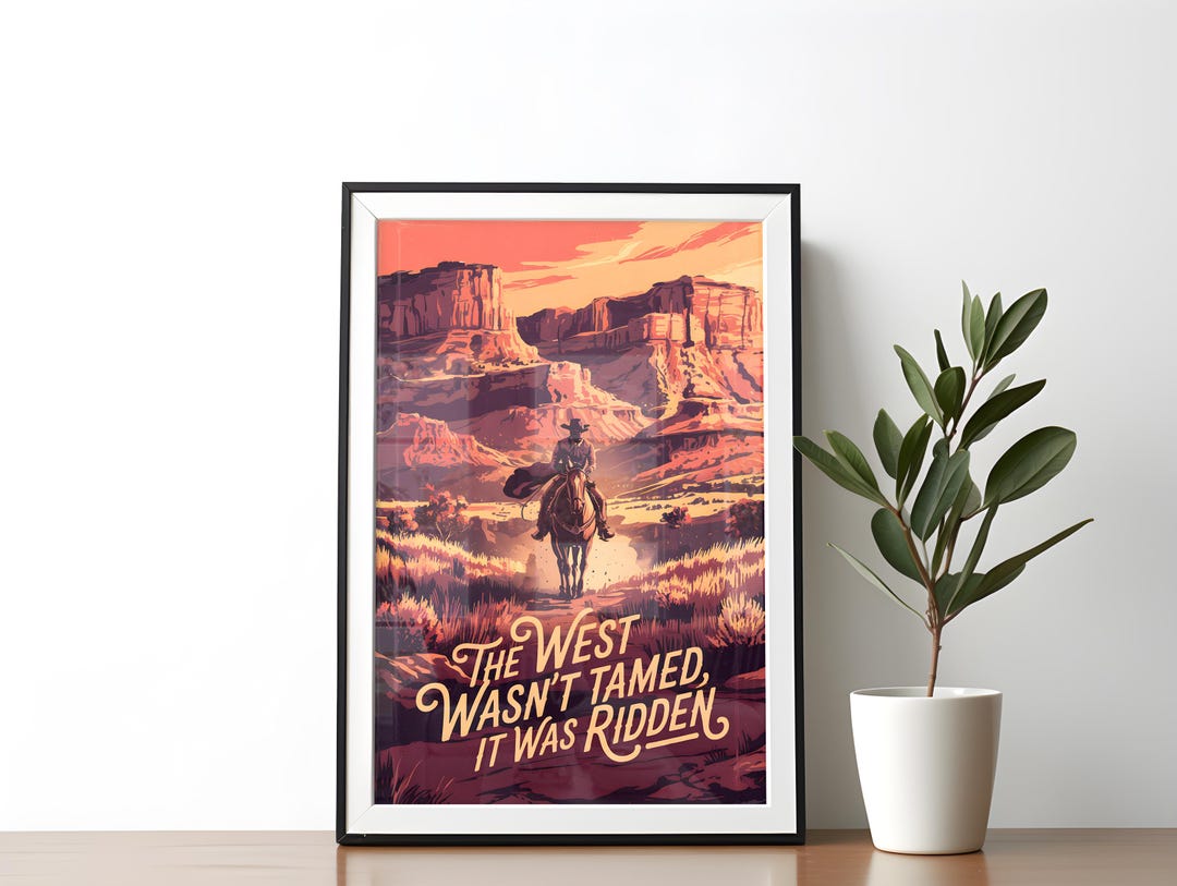 Vintage Wild West Poster DIGITAL DOWNLOAD Printable Wall Art for ...