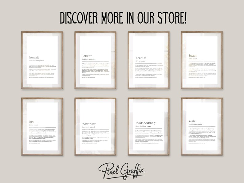 Bru Definition Print Funny South African Slang Wall Art DIGITAL ...