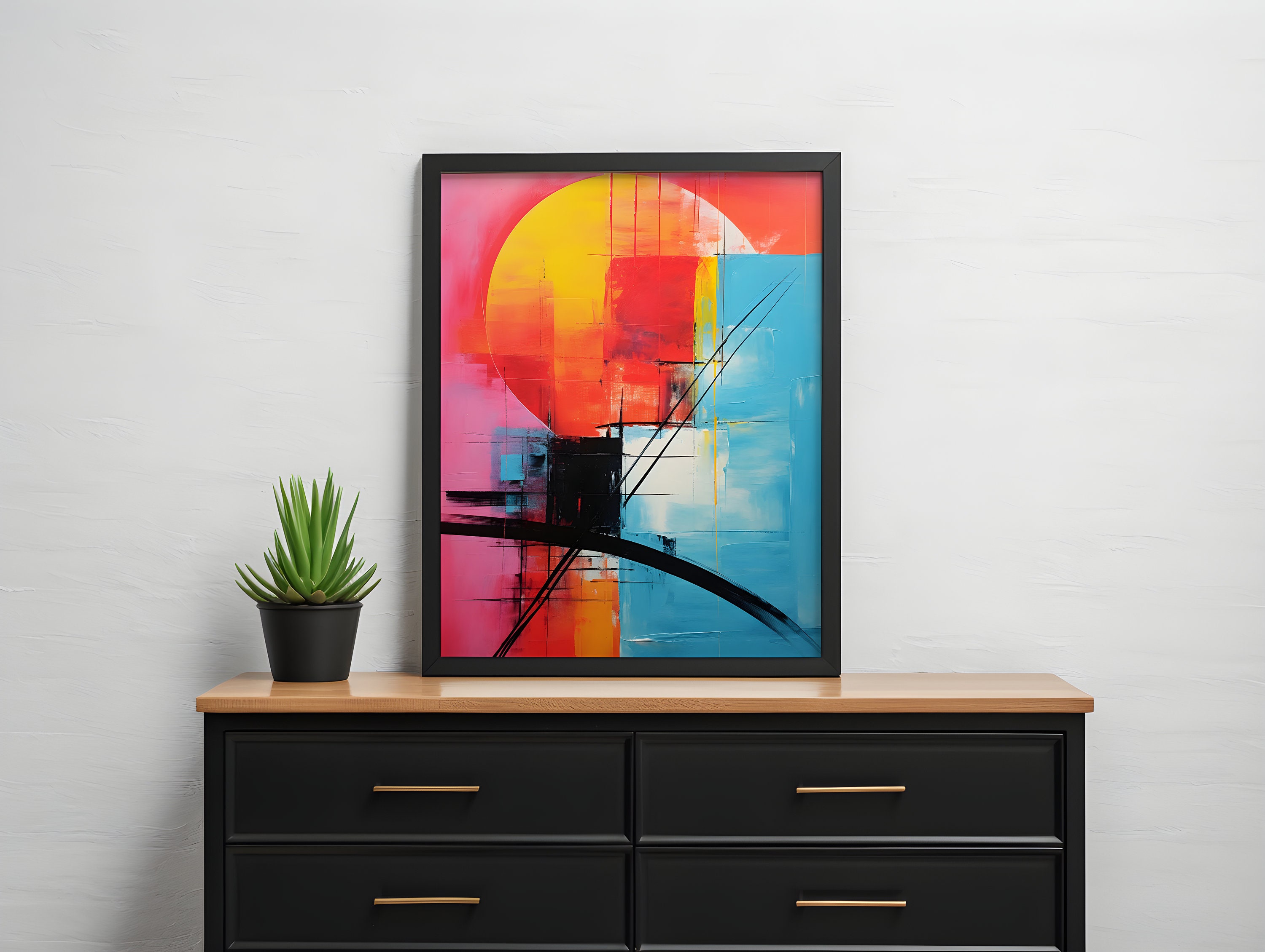 Set of 3 Colorful Abstract Art Prints Abstract Wall Art Printable Wall ...