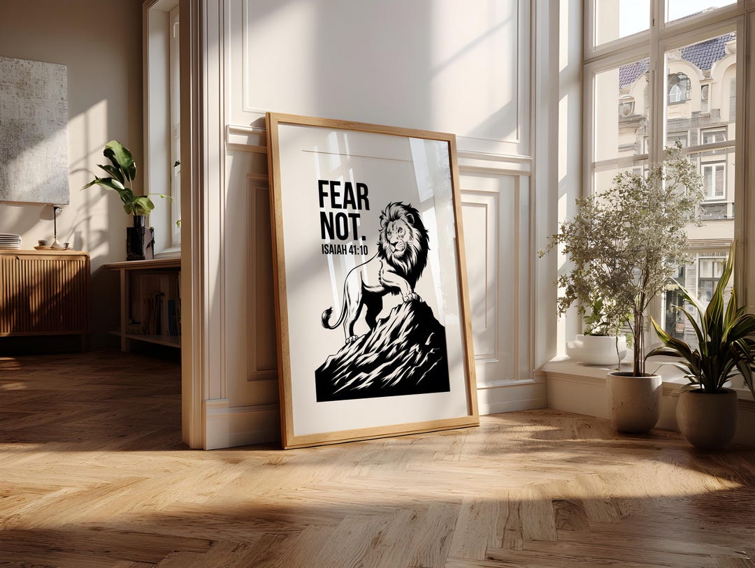 Christian Fear Not Print Christian Wall Art Bible Verse Poster ...