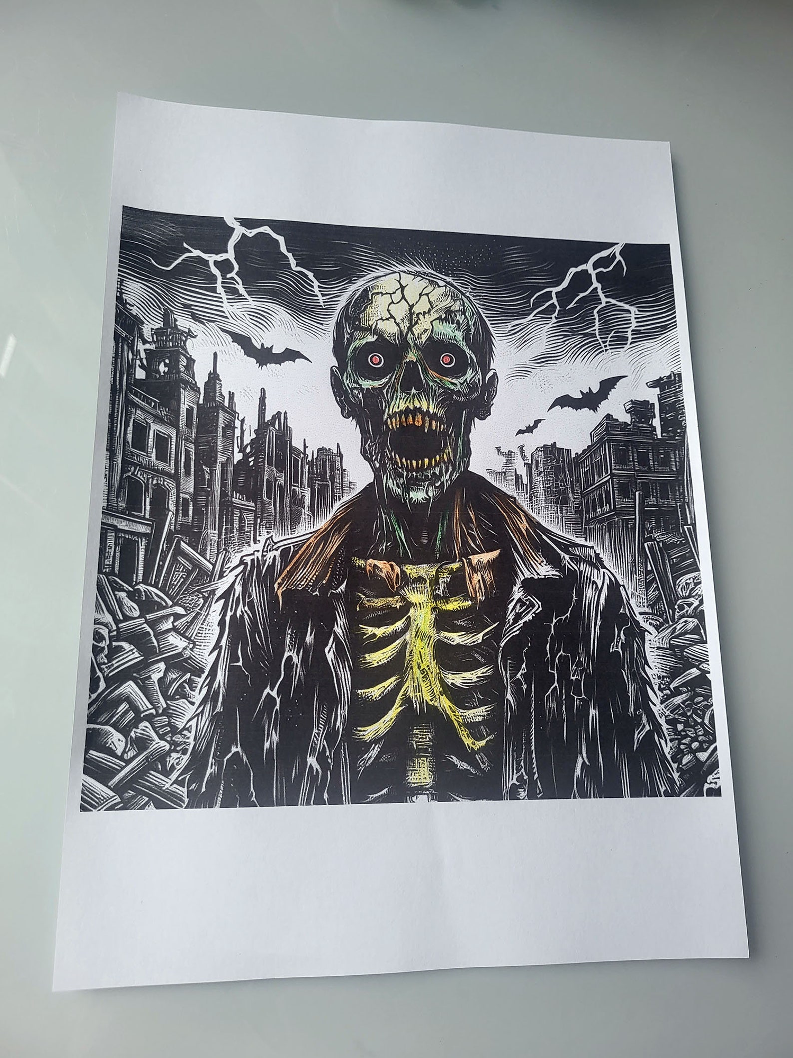 Apocalypse Zombie Colouring Page - Etsy