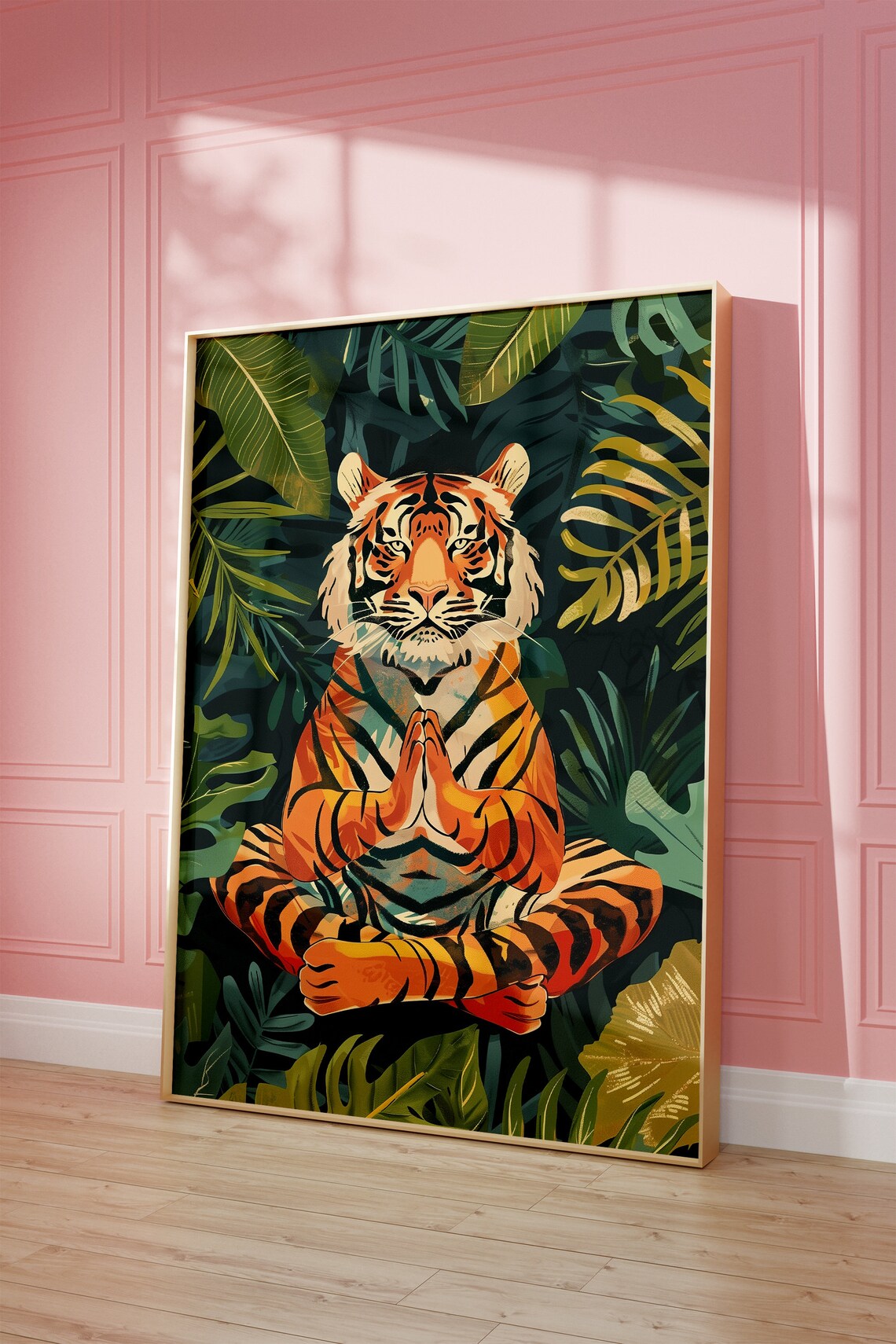 Zen Tiger Yoga Art Print: Jungle Meditation Poster - Etsy