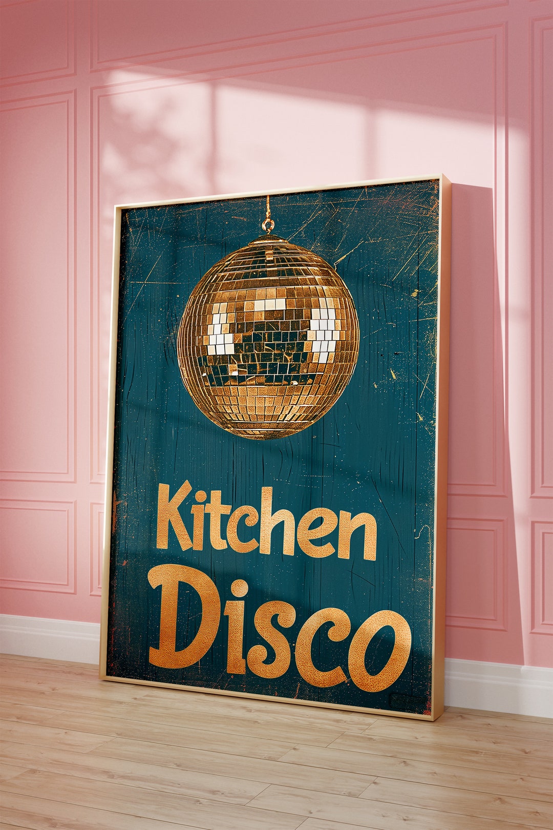 Kitchen Disco Ball Sign Poster, Kitchen Decor, Kitchen Print, Disco ...