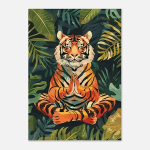 Zen Tiger Yoga Art Print: Jungle Meditation Poster - Etsy