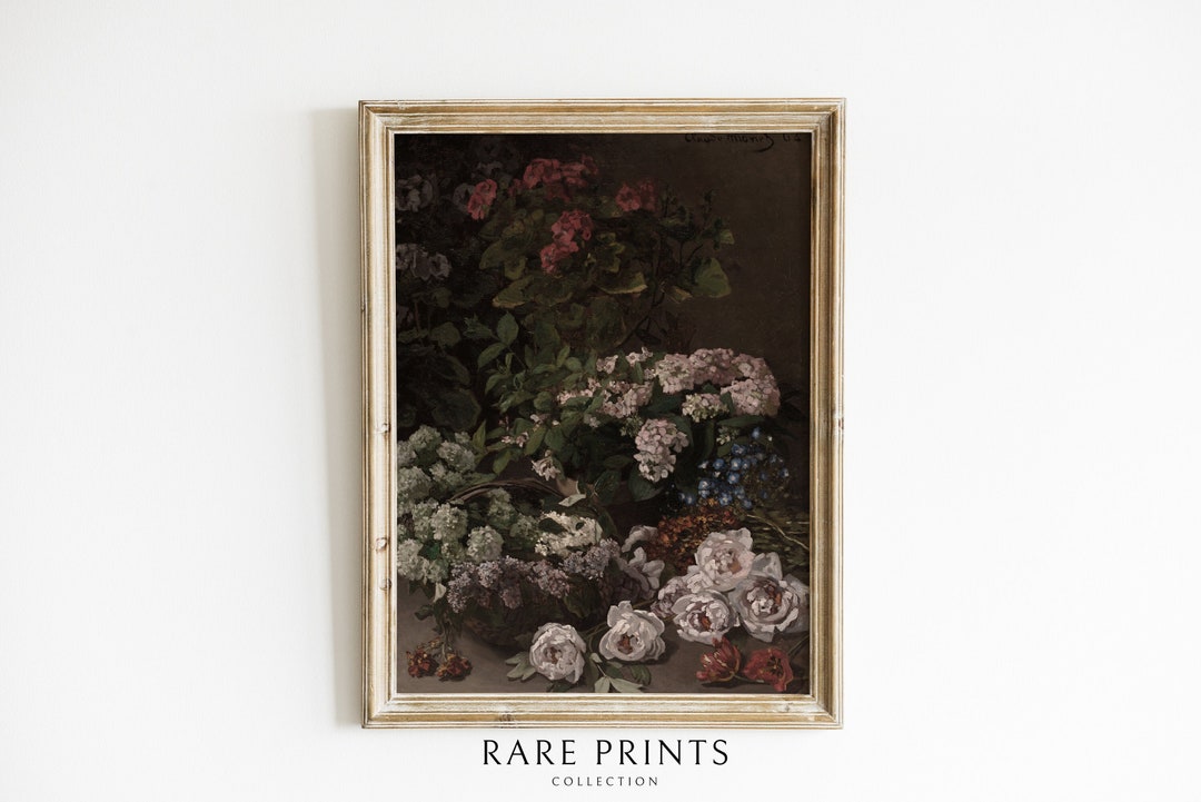 Flower Painting Still Life Floral Print Botanical Downloadable Art ...