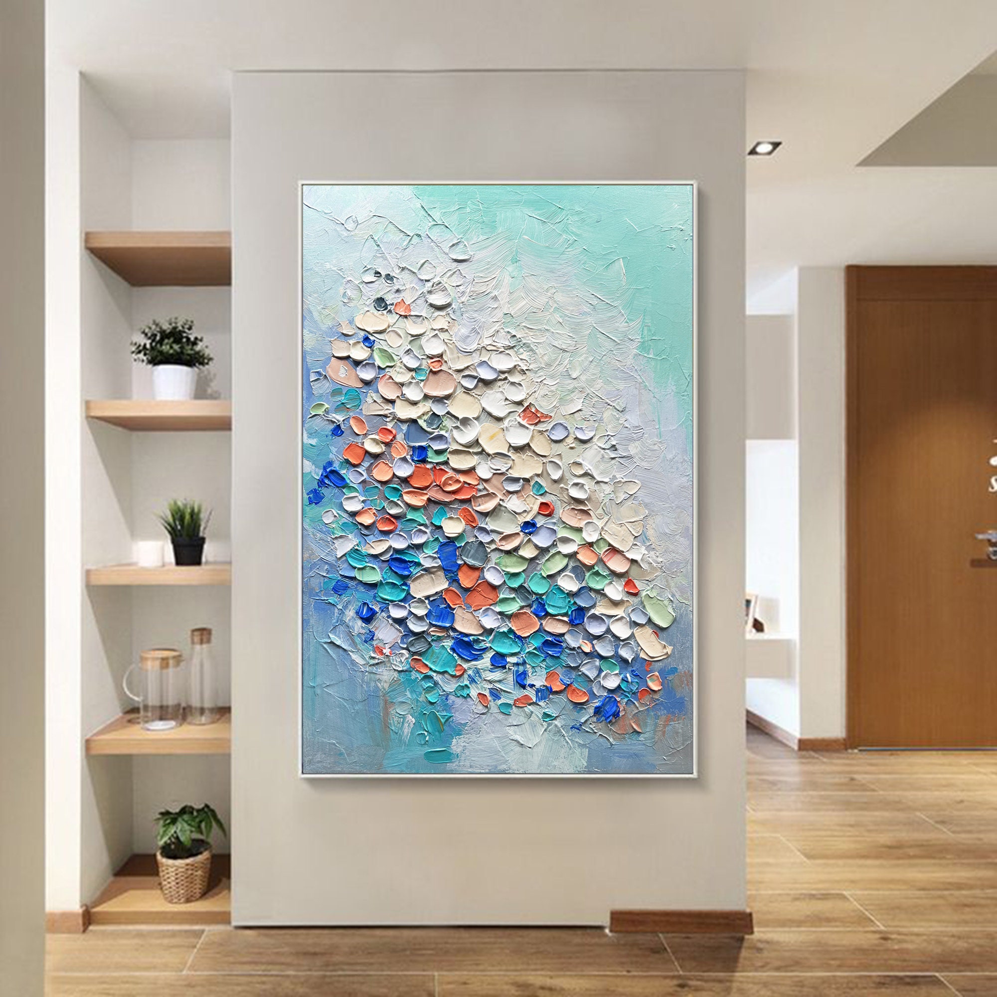 Large Colorful Wall Art Abstract Painting Texturewall Art Colorful ...