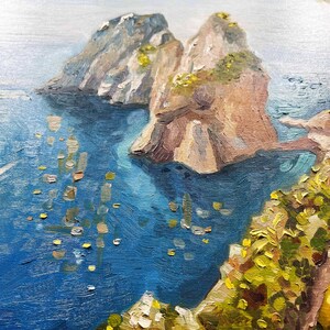 Faraglioni Capri Painting Capri Island Painting Italian Landscape ...