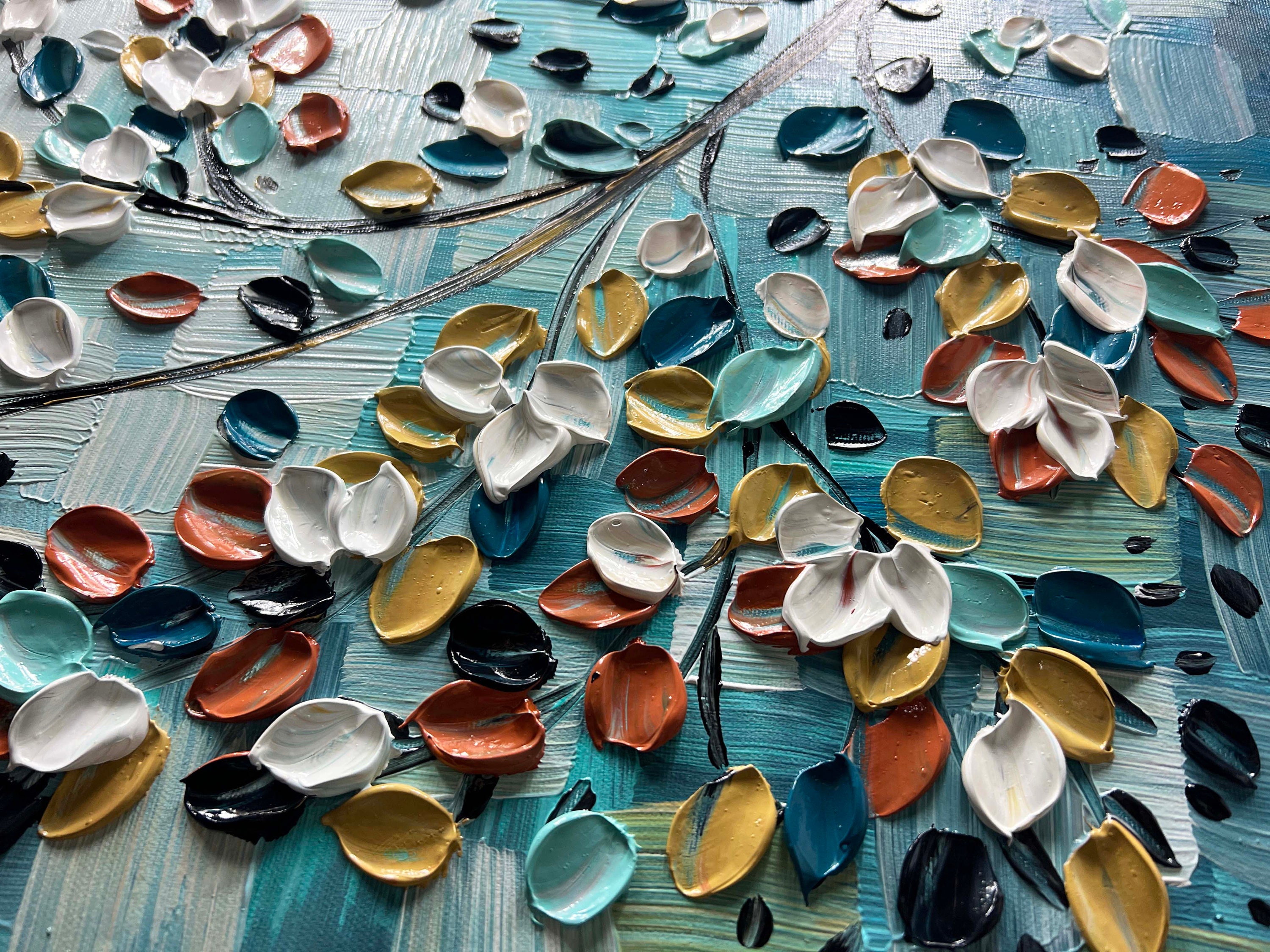 Blooming Fall Tree Acrylic Painting on Canvas Abstract Tree - Etsy