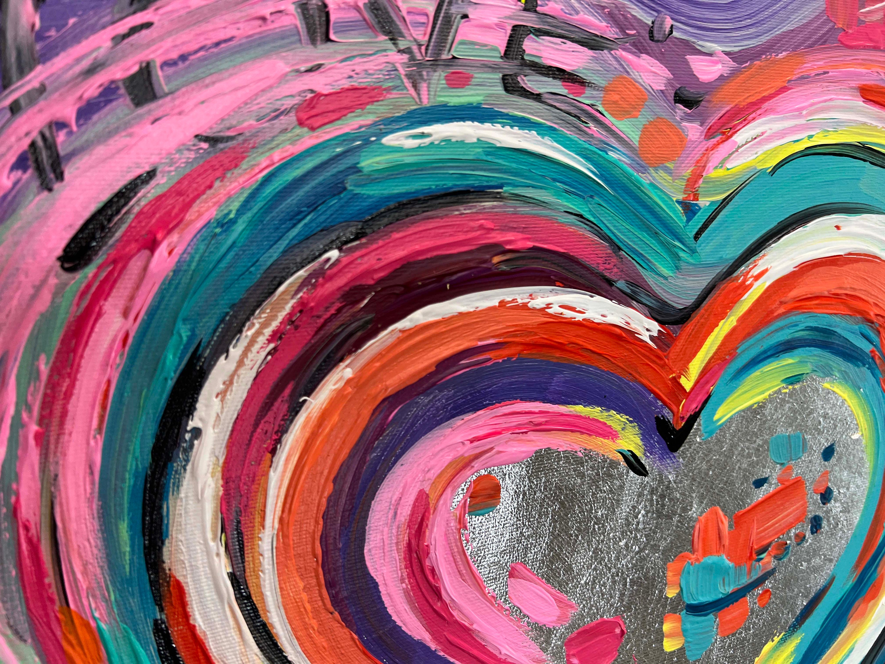 Love Heart Canvas Painting Heart Canvas Art Painting Modern - Etsy