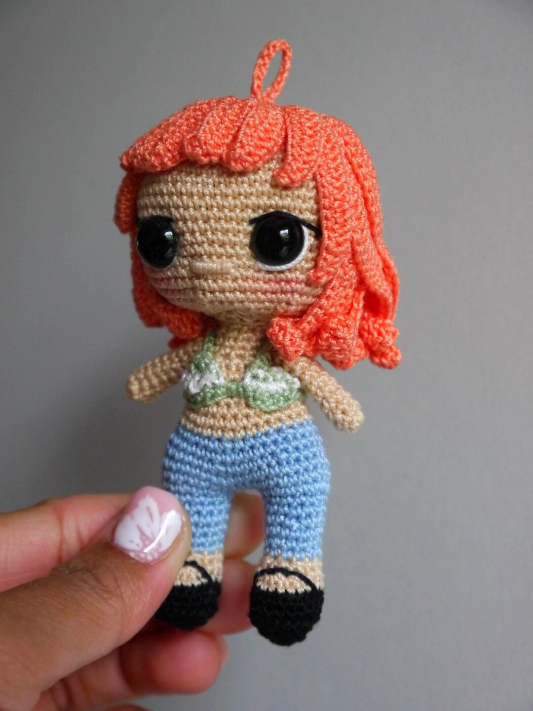 Crochet Nami/ Amigurumi Nico Robin / One Piece/ Bag Charm/ Keychain ...