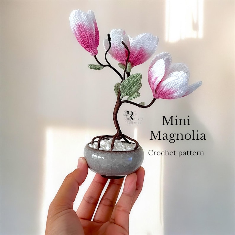 Crochet Mini Magnolia Tree PDF Pattern - Etsy