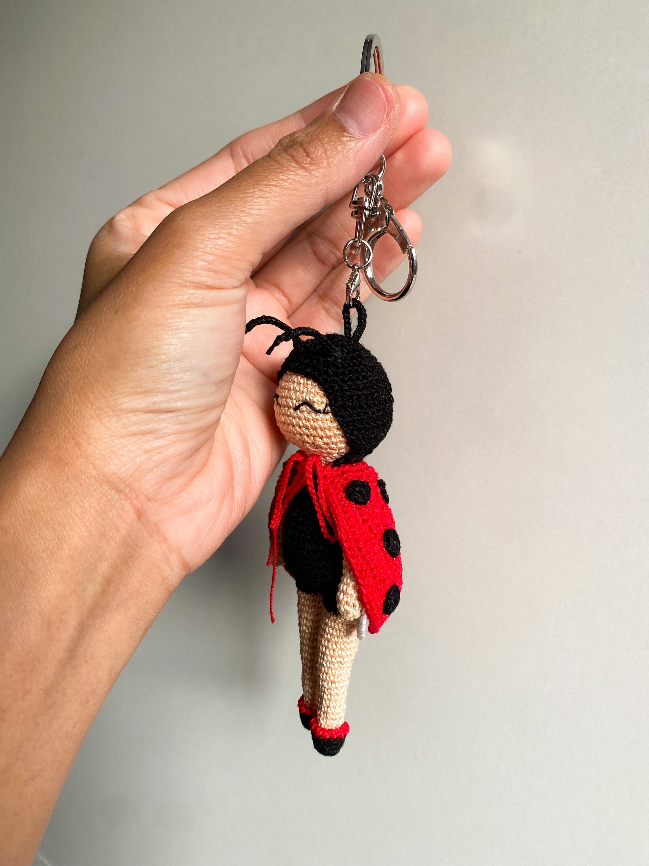Crochet Ladybug Keychain,amigurumi Ladybug,bag Accessory ,car Accessory ...