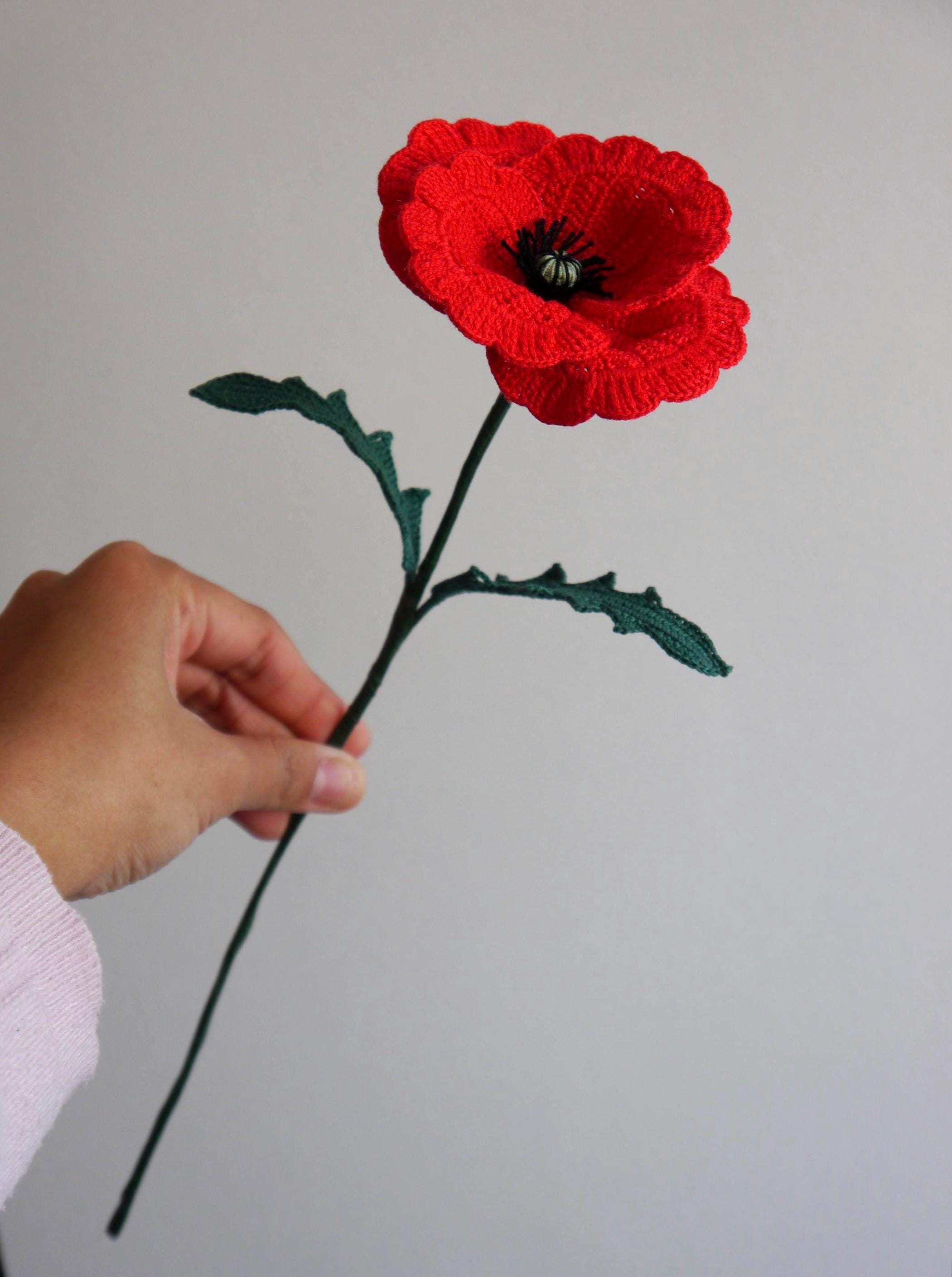 Crochet Poppy Flower PDF Pattern - Etsy