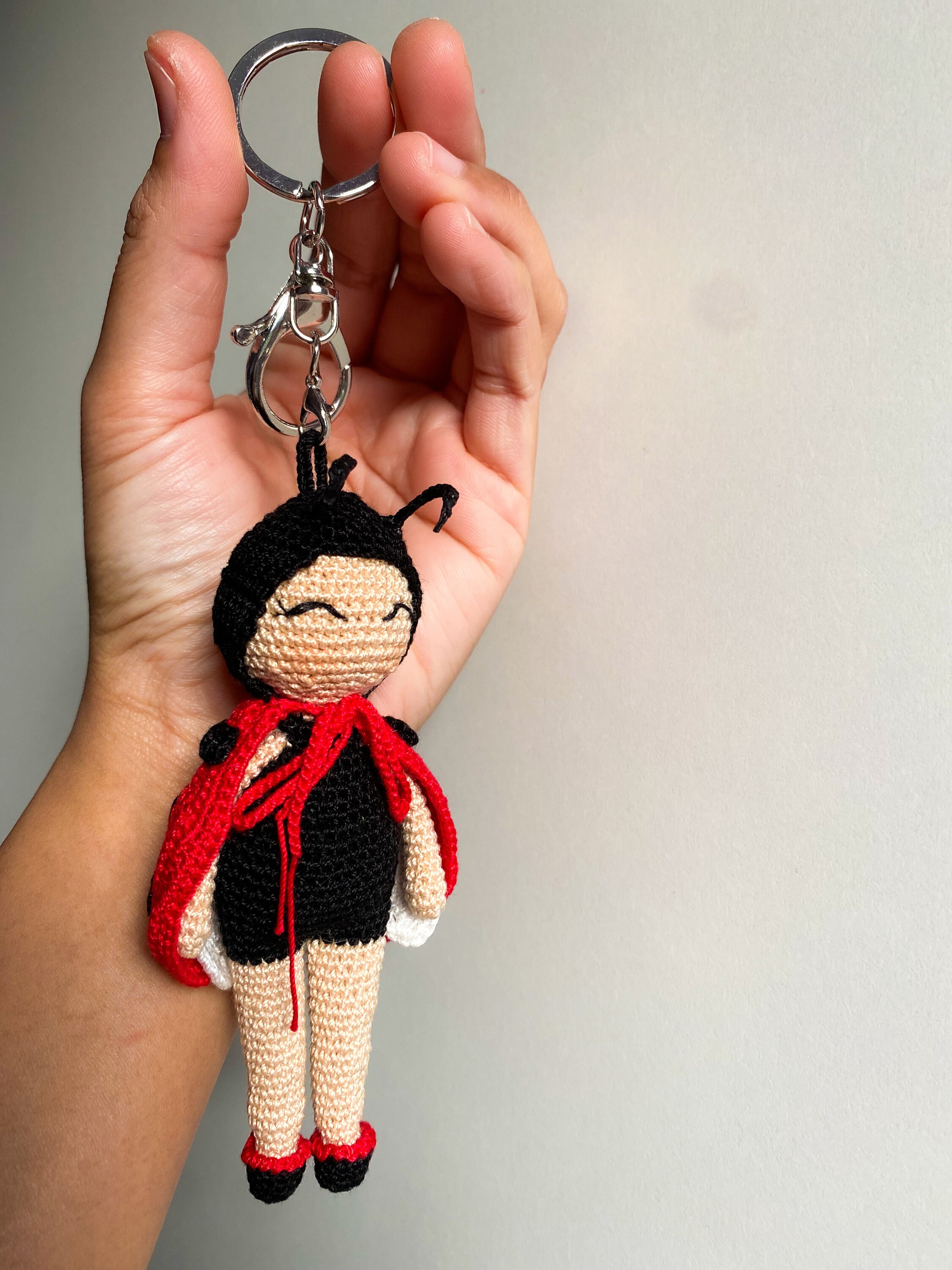 Crochet Ladybug Keychain,amigurumi Ladybug,bag Accessory ,car Accessory ...