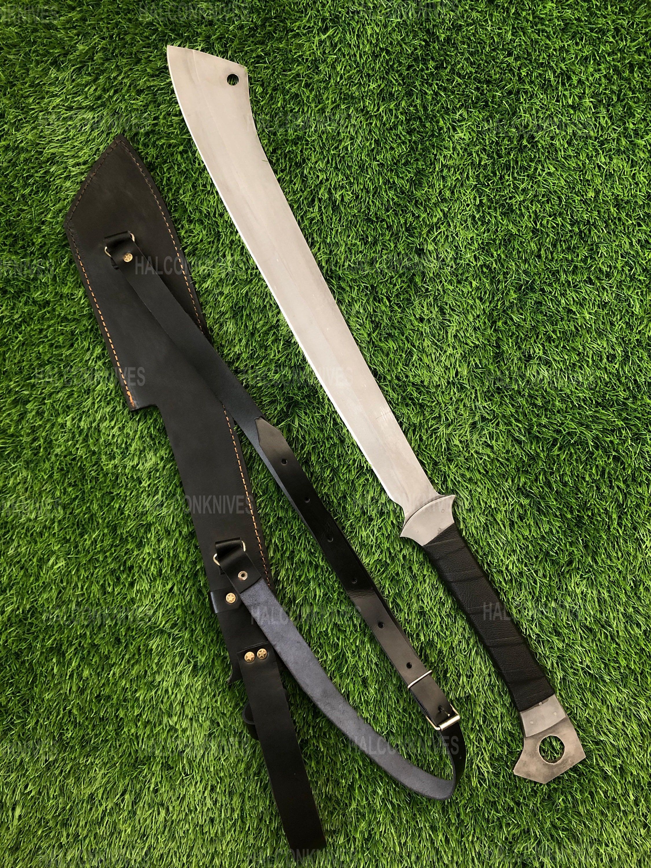 Custom Handmade Machete 30 Inches High Carbon Steel, Full Tang Camping ...