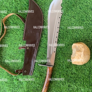 Handmade 30 Machete, Custom Sword HIGH CARBON Steel Blade With Rose ...