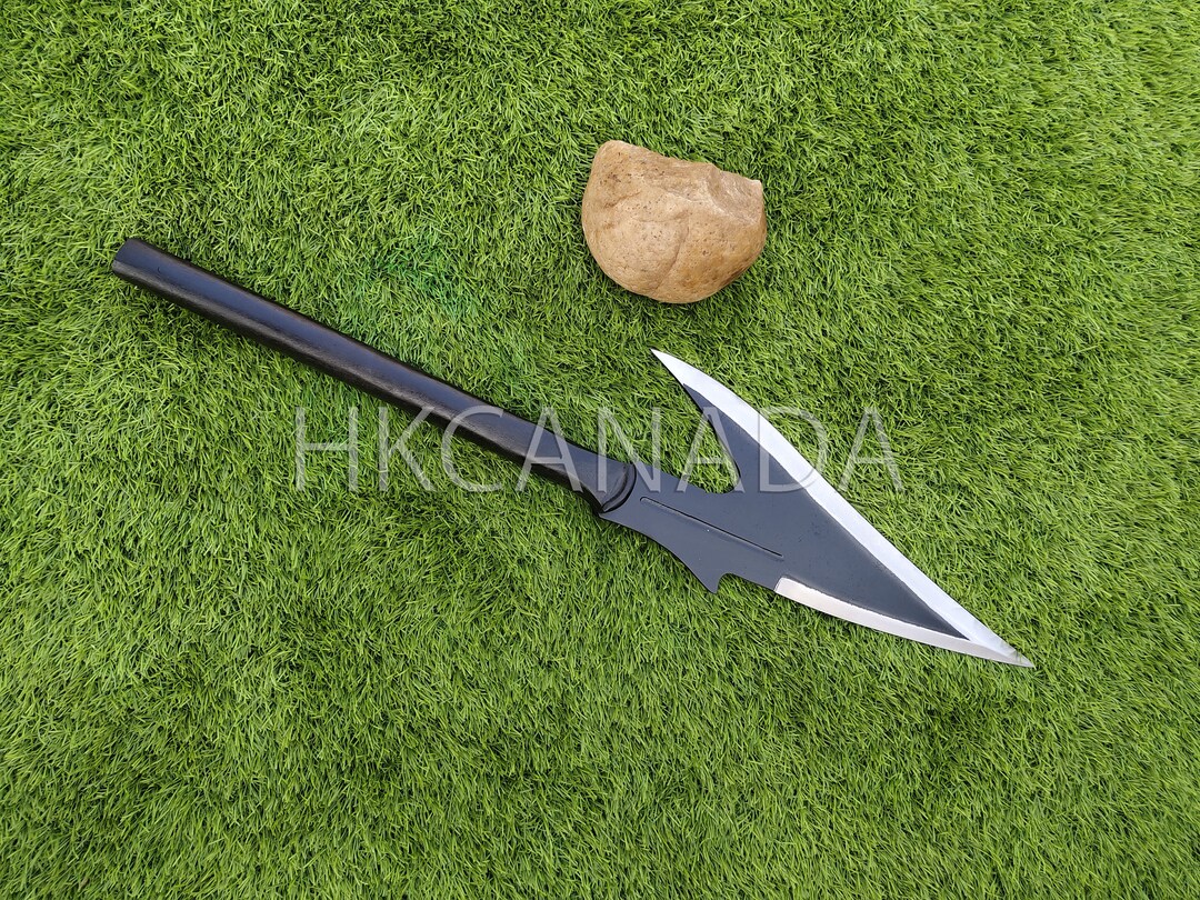 Black Sharped Halberd Spear 15 Blade, 20 Handle, 35 Total Length Razor ...
