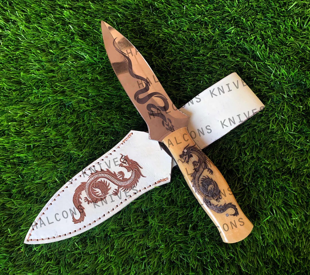 Personalized FANTASY DAGGER & SHEATH Dragon Swords Daggers Custom ...