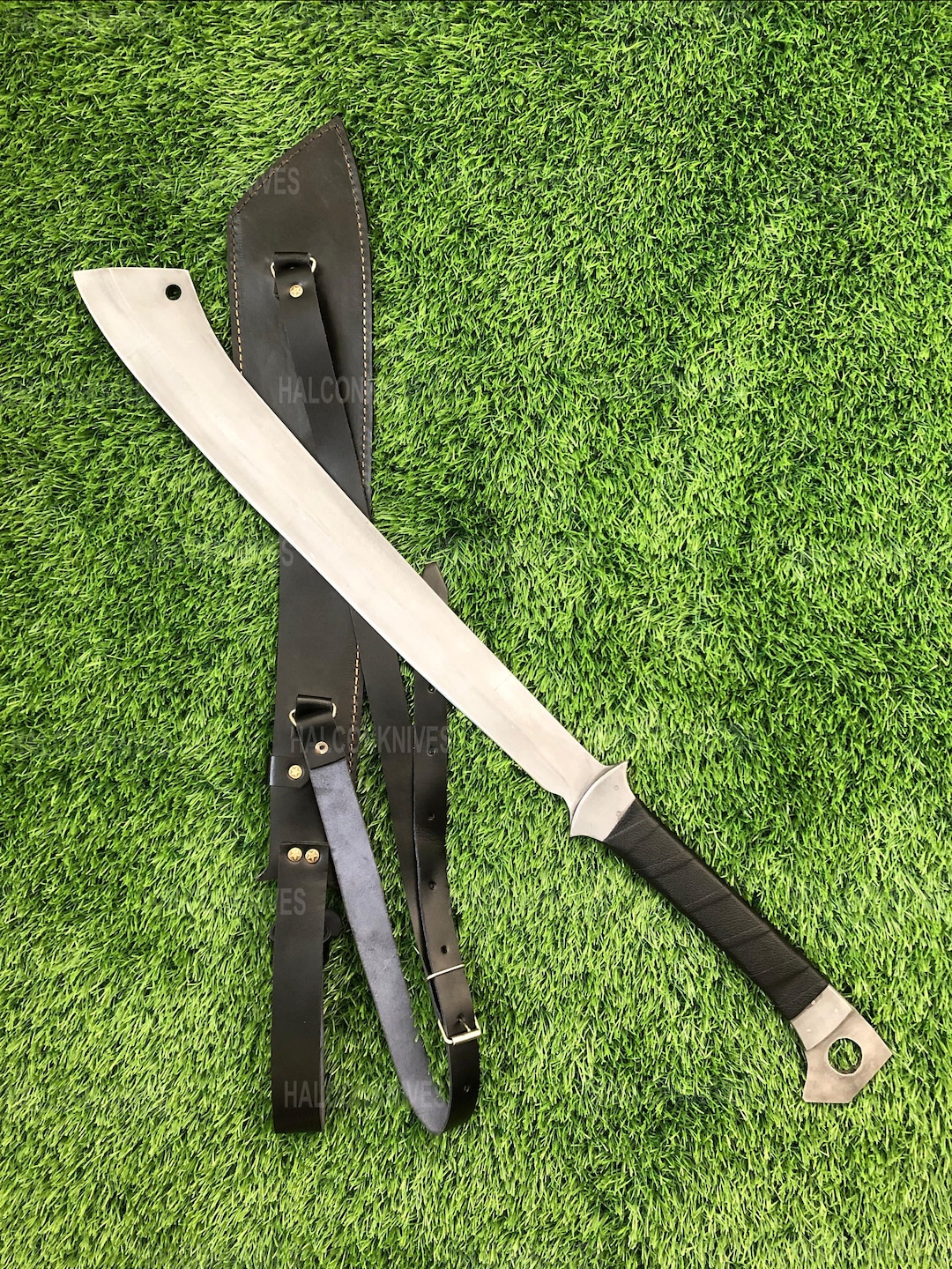 Custom Handmade Machete 30 Inches High Carbon Steel, Full Tang Camping ...