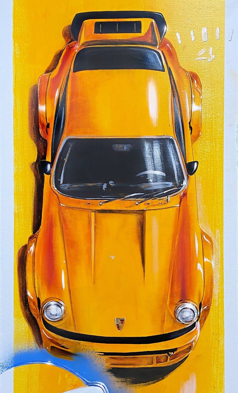 911 Porsche Mural, Painting by Anne Weigert, Unique, Vintage Car ...