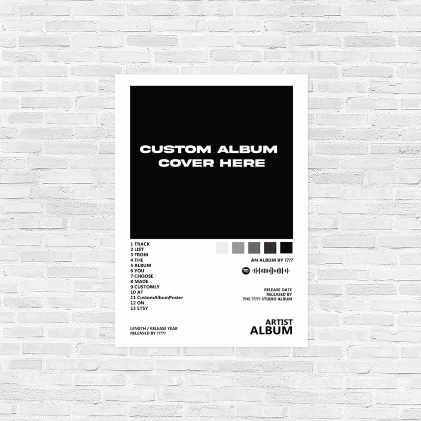 Custom Made Album Posters - Etsy