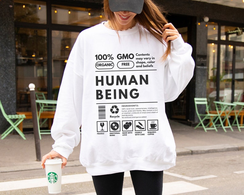 Human Being 100% Organic SVG PNG PDF, Human Being Bar Code, Human ...