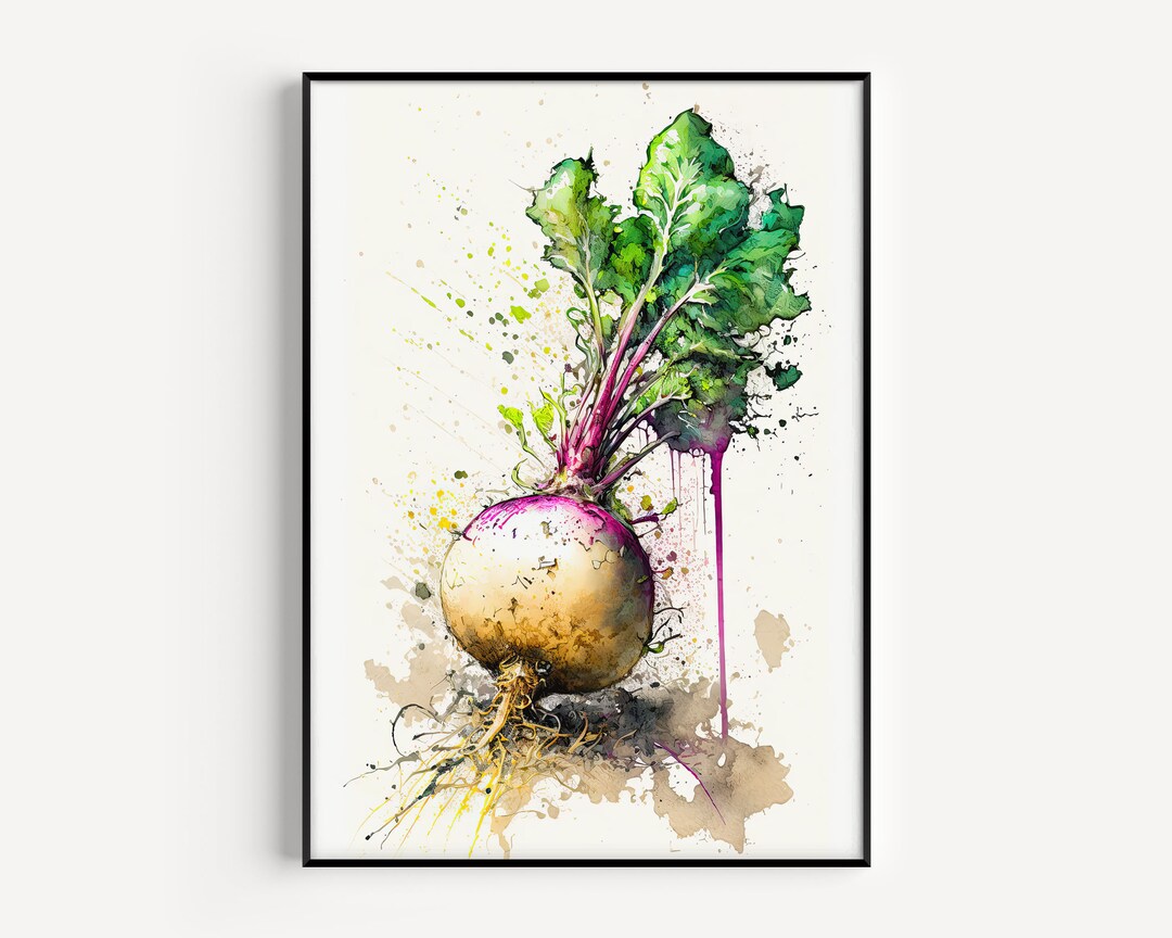 Turnip, AI Art, Pop Art, Wall Art, Digital Download Only, JPG, 300 Dpi ...
