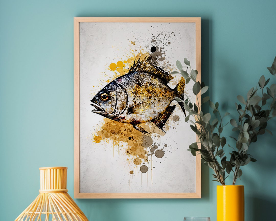 Surprised Fish, Pop Art, AI Art, Wall Art, Digital Download Only, JPG ...