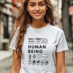 Human Being 100% Organic SVG PNG PDF, Human Being Bar Code, Human ...