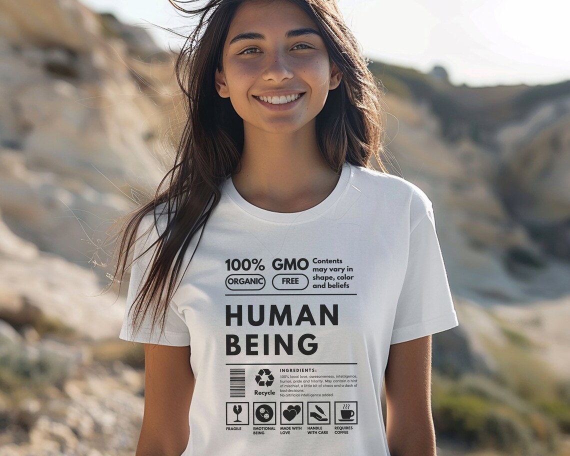 Human Being 100% Organic SVG PNG PDF, Human Being Bar Code, Human ...
