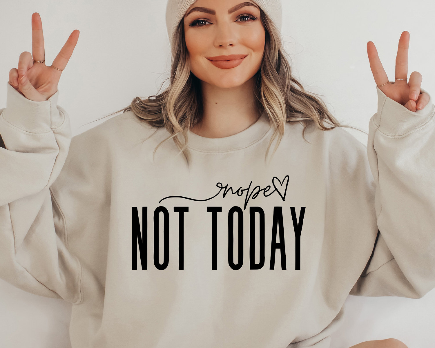 Nope Not Today SVG PNG PDF, Happy Svg, Inspirational Svg, Self Care Svg ...