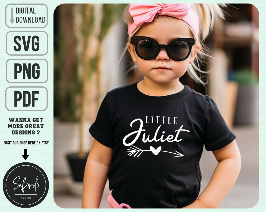 Little Juliet SVG PNG PDF, Funny Valentine Svg, Kid Valentine Svg, Love ...