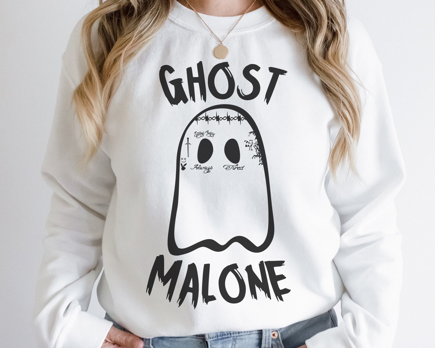 Ghost Malone Funny SVG PNG PDF, Funny Halloween Svg, Halloween T-shirt ...