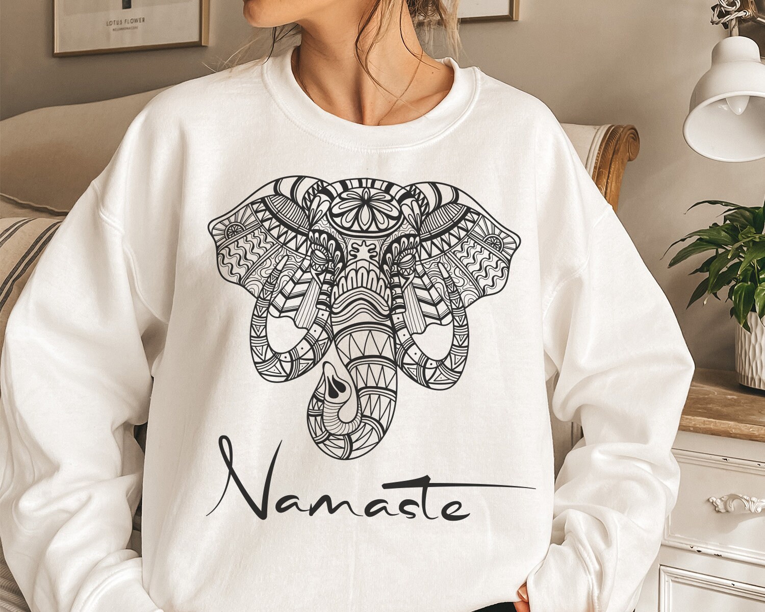 Namaste Elephant Yoga SVG PNG PDF, Namaste Svg, Inspirational Svg ...