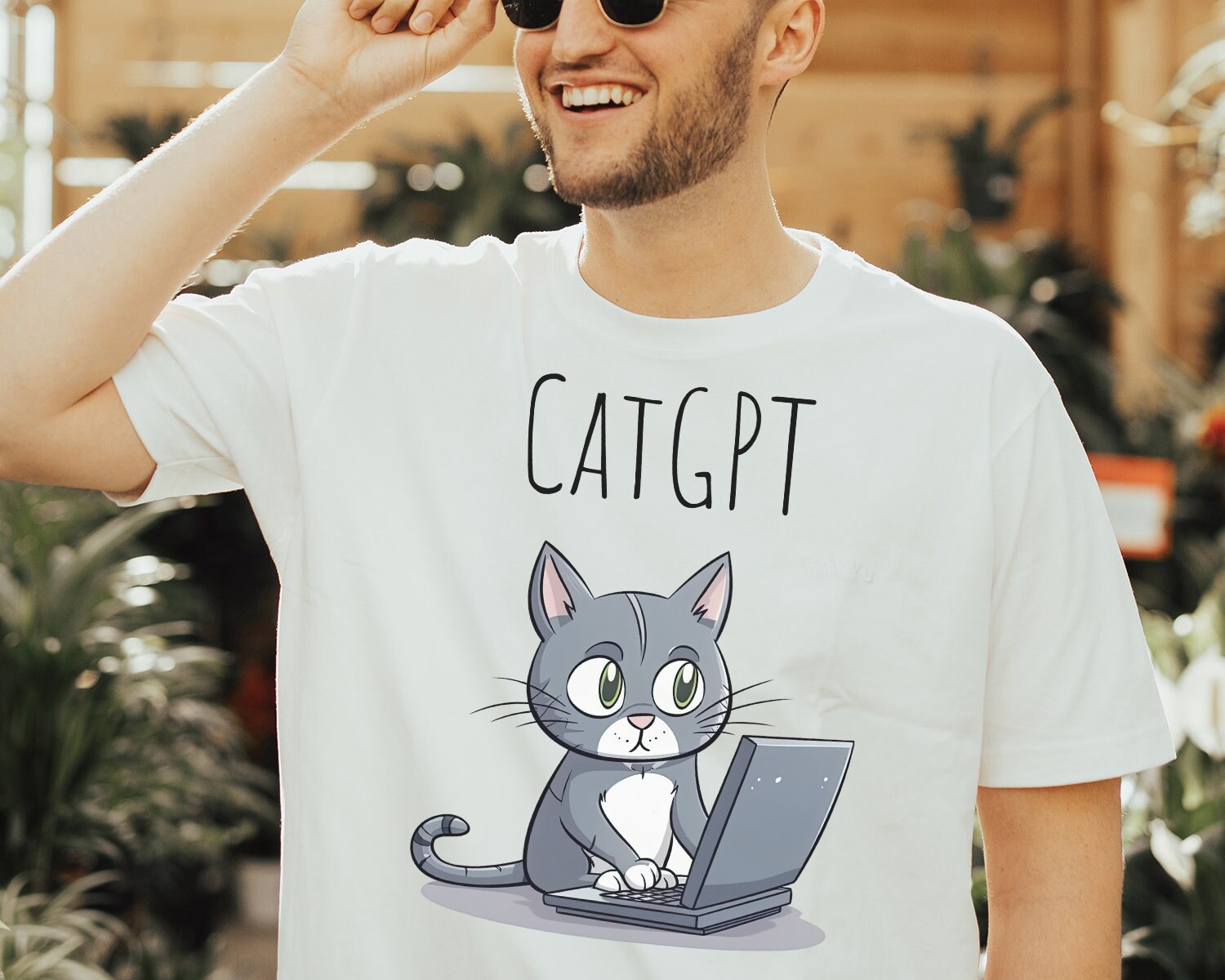 Funny Computer Cat PNG Cat GPT Funny Cat Computer Shirt Png - Etsy