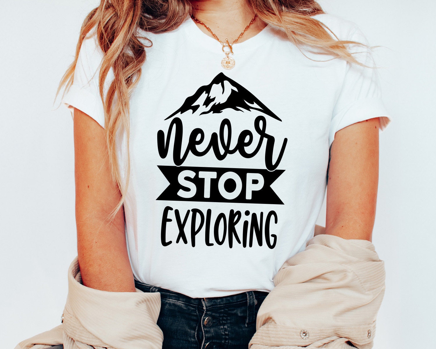 Never Stop Exploring SVG PNG PDF Outdoor Svg Hiking Svg - Etsy