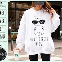 Funny Cat Svg - Etsy