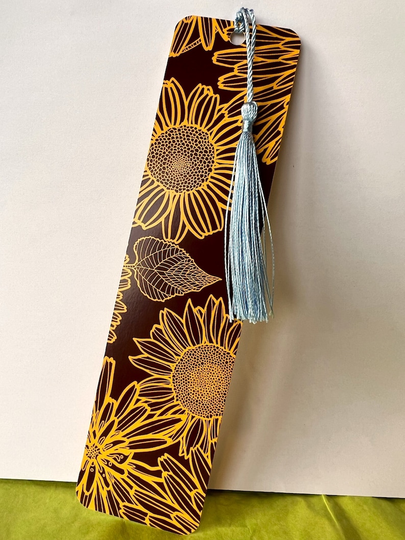 Choose Happy Yellow Bookmark With Blue Tassel, Book Accessories, Book ...