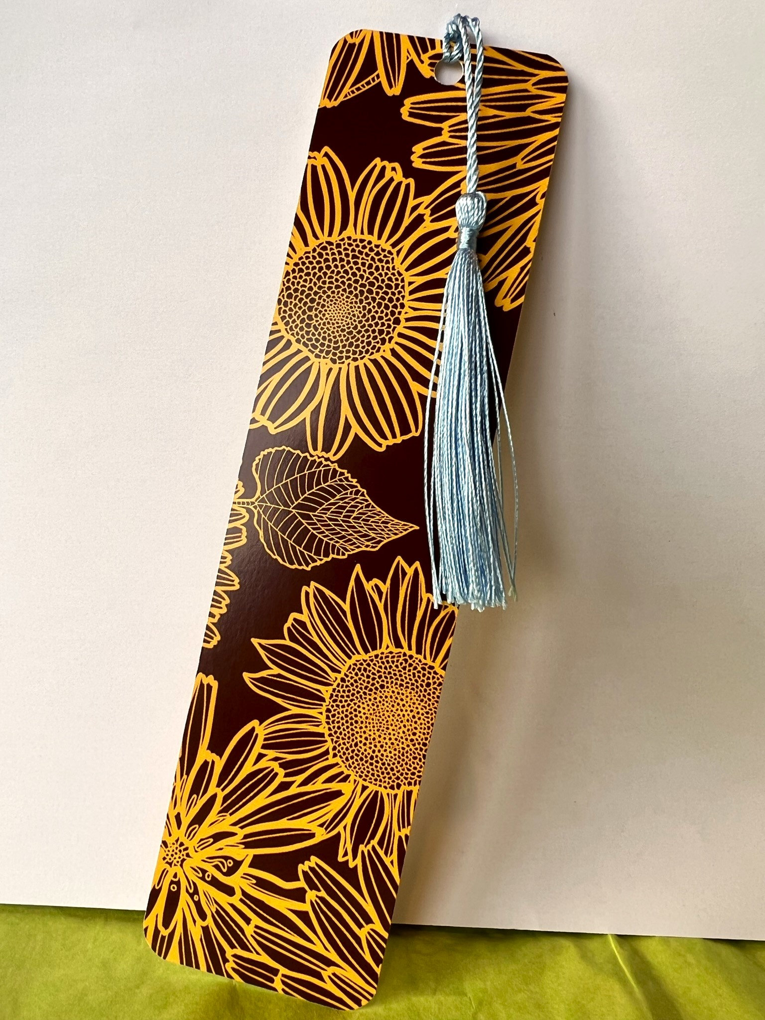 Choose Happy Yellow Bookmark With Blue Tassel, Book Accessories, Book ...