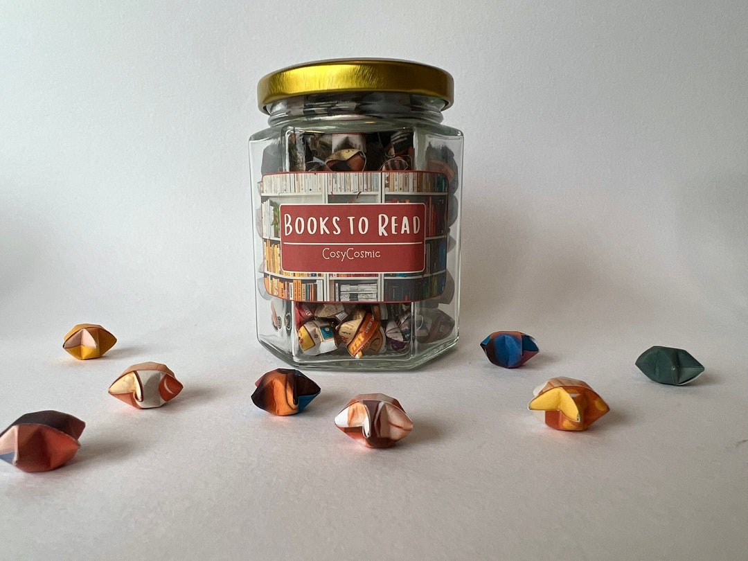 100 Books to Read Star Jar, Origami Stars, Reader Gift, to Be Read Jar ...